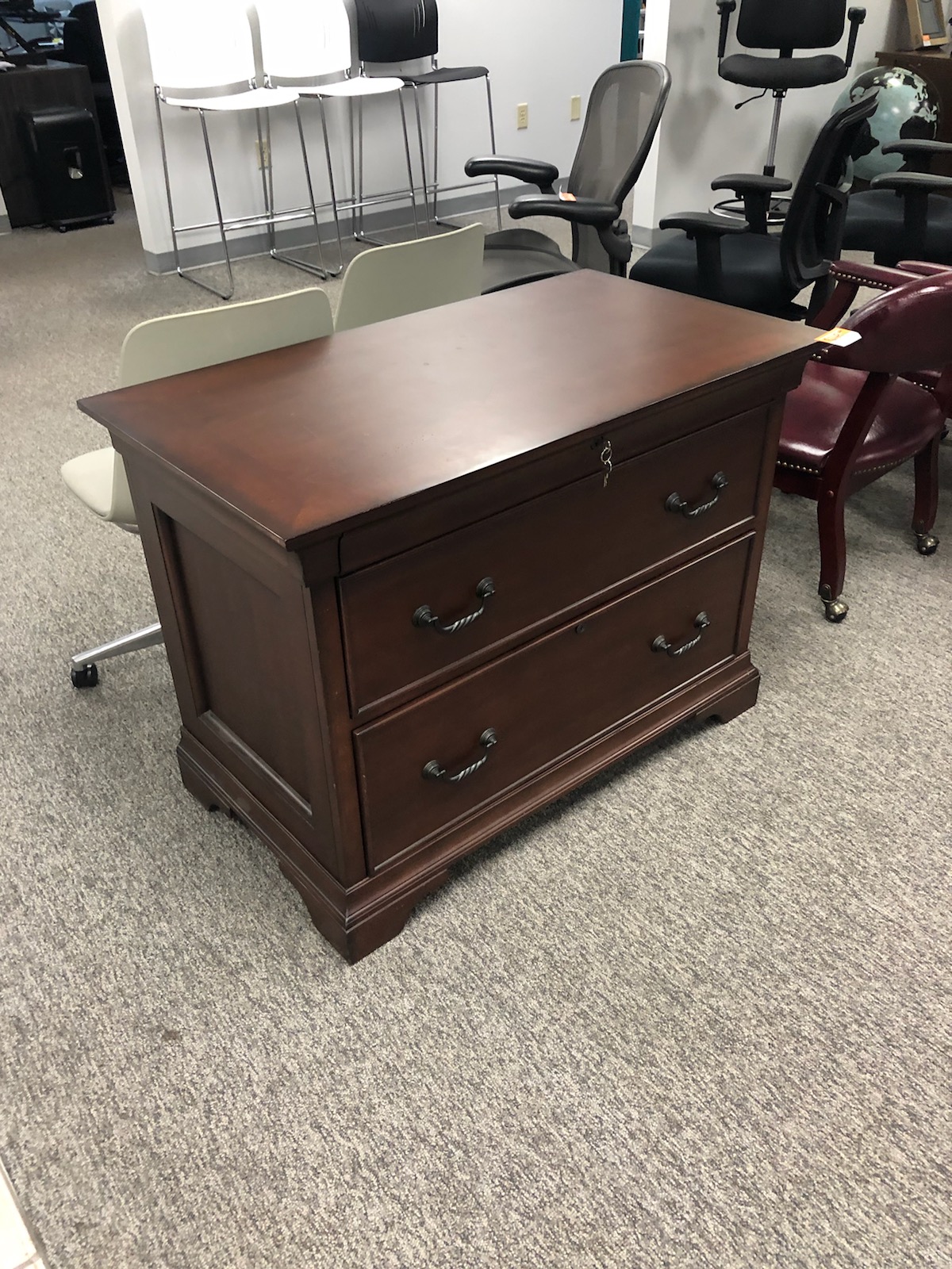 Used Traditional Mahogany Two-Drawer Lateral File | Richmond Office ...